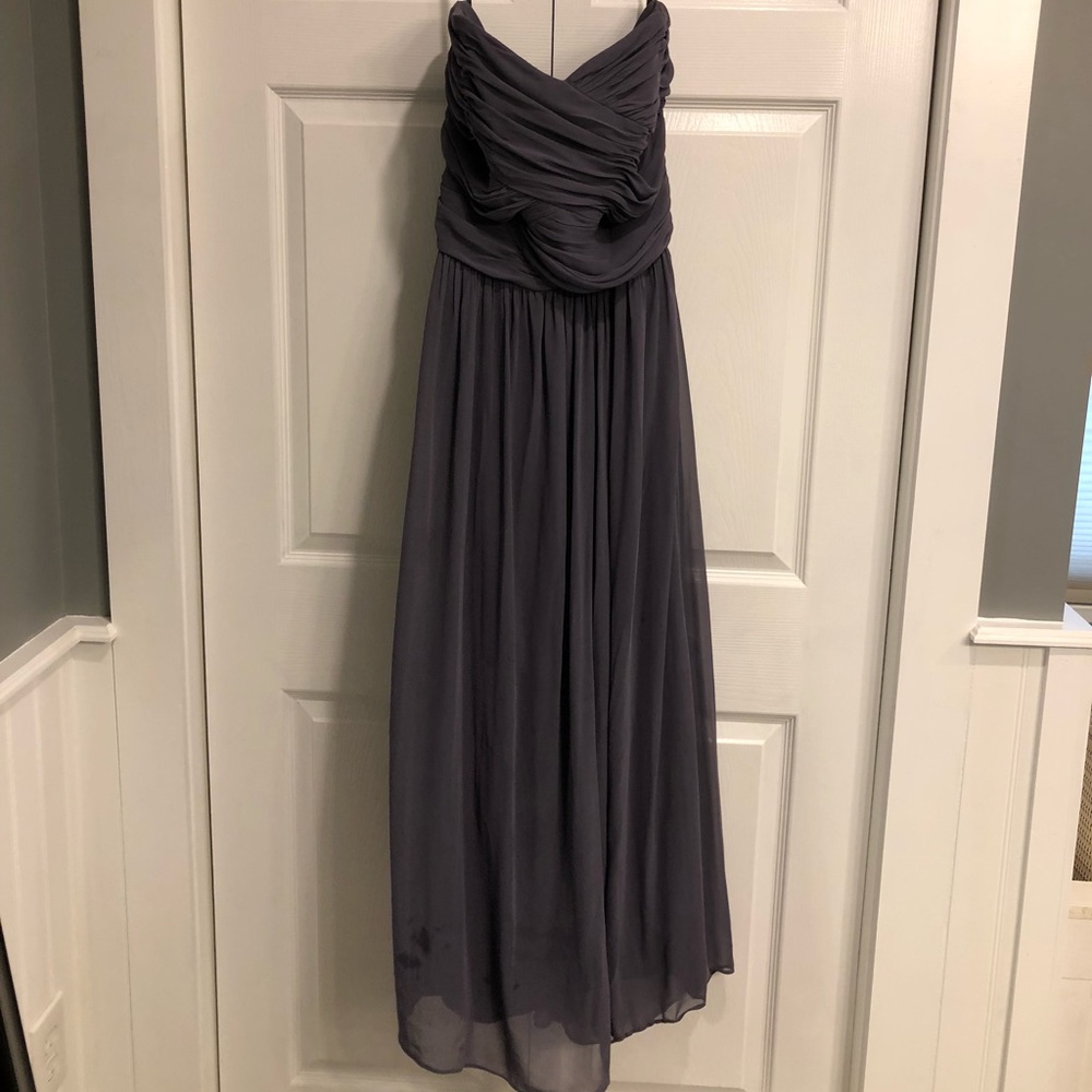 2016 Dessy Collection Vivian Diamond Chiffon Dress - Gem